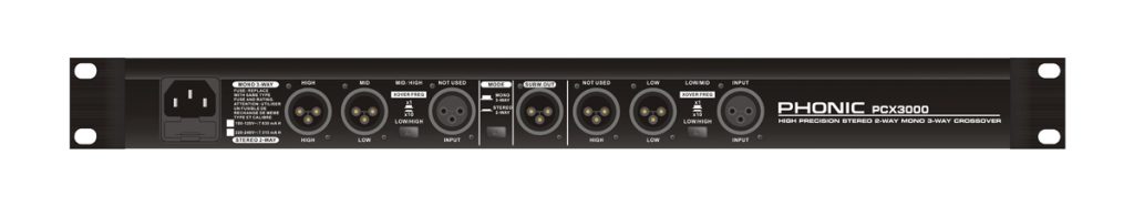 Phonic PCX 3000 High Precision Stereo 2-Way Mono 3-Way Crossover – GW ELECTRIC SDN BHD