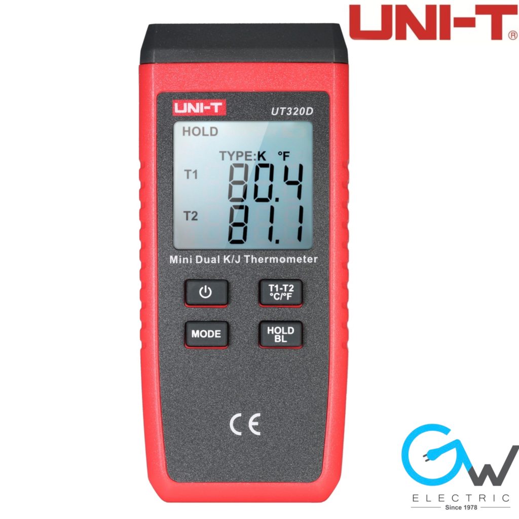 UNI-T UT320D Digital Thermometer 2-Channel Type K/J Thermocouple – GW ...