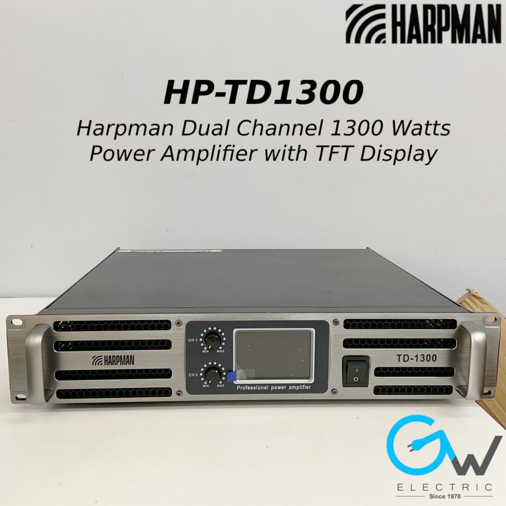 Harpman TD-1300 1300W 2U Dual Channel Class H Transformer Power ...