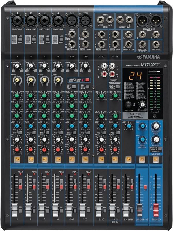 Yamaha Mixer MG12XU+ Beta3 Power Amplifier DT-2000 +TS-360 Speaker ...